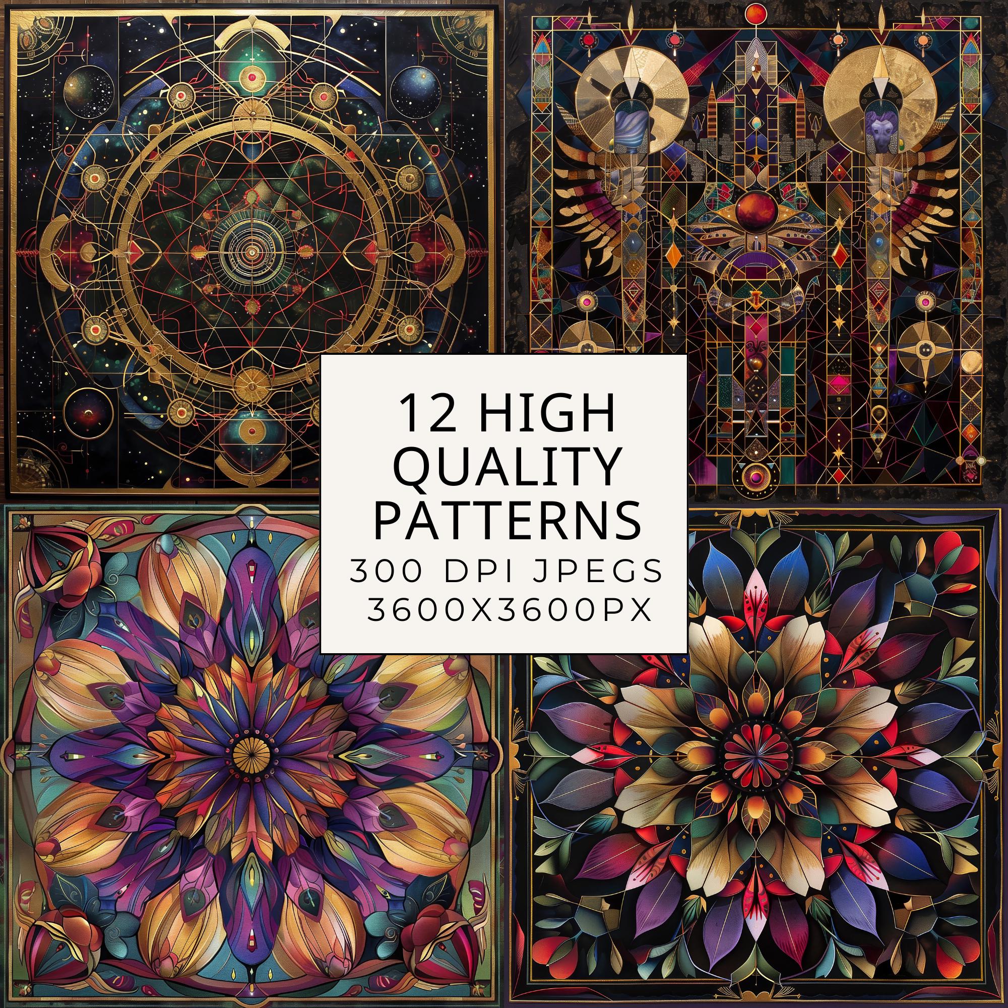 Mandala Clipart, Mandala Background Papers, Mandala Patterns, Printable ...