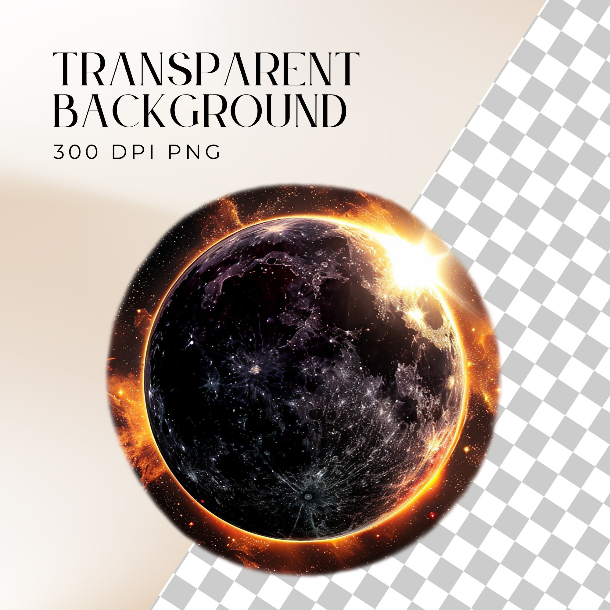 Total Solar Eclipse Clipart, Solar Eclipse Clipart PNG, Watercolor ...