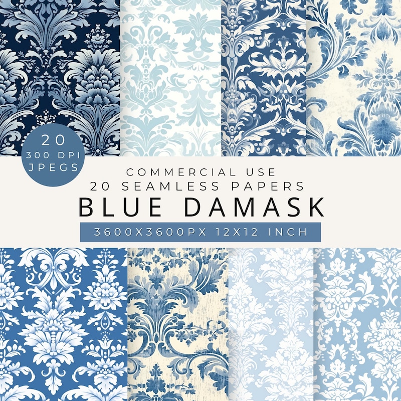 Damask Background - Etsy