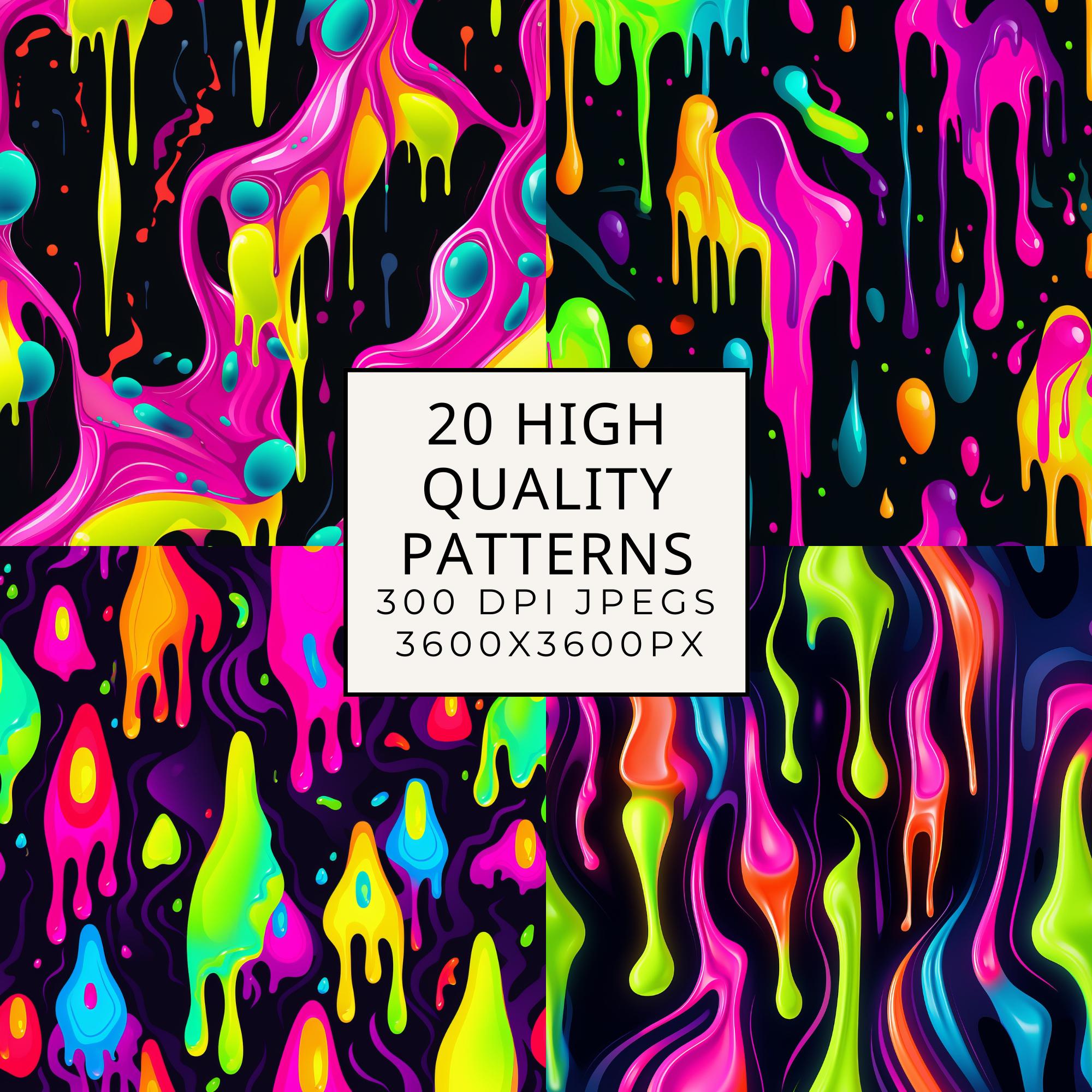 Slime Clipart, Slime Digital Seamless Papers, Slime Birthday Party ...