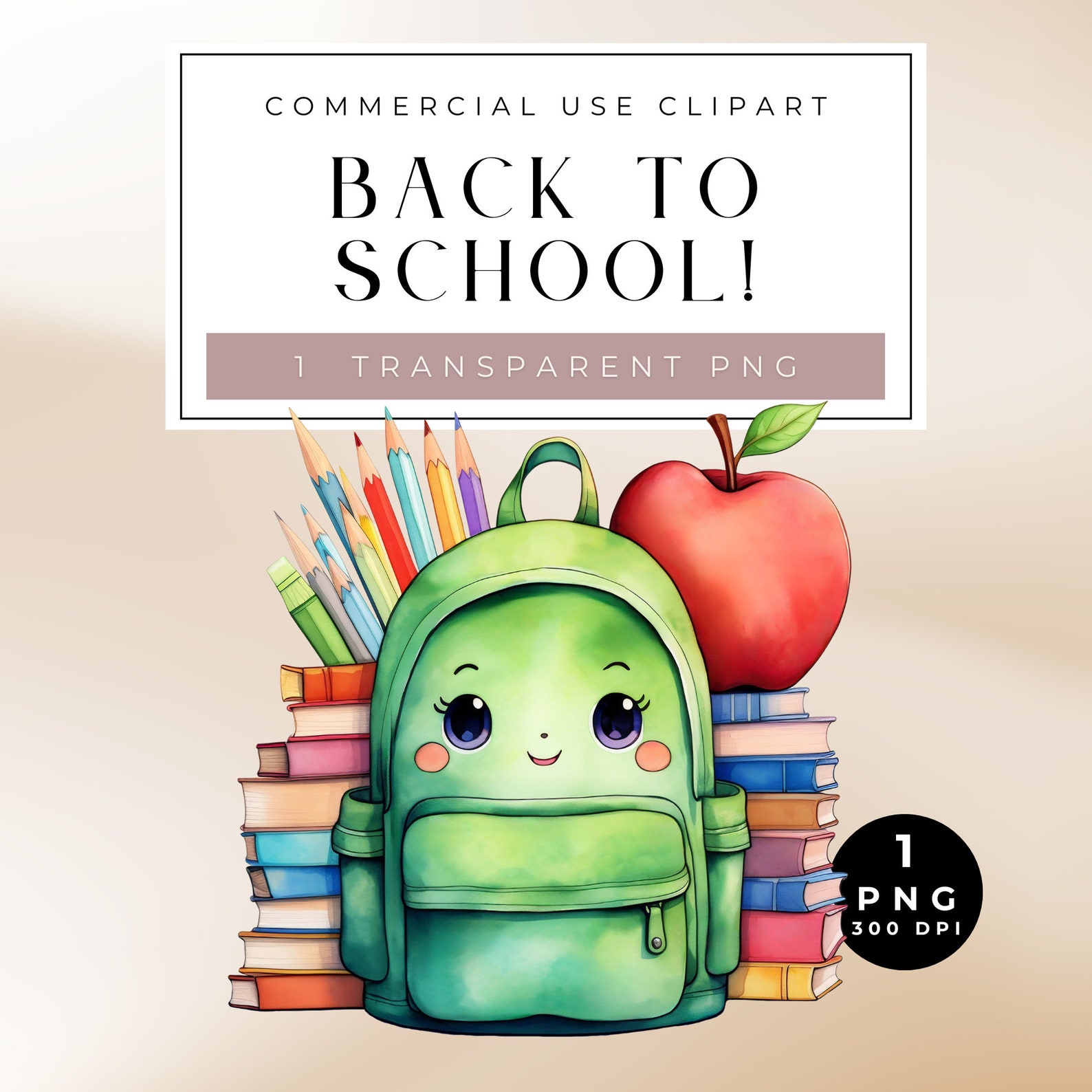 Cute School Supply Clipart, School Lunch Clipart, Back to School ...