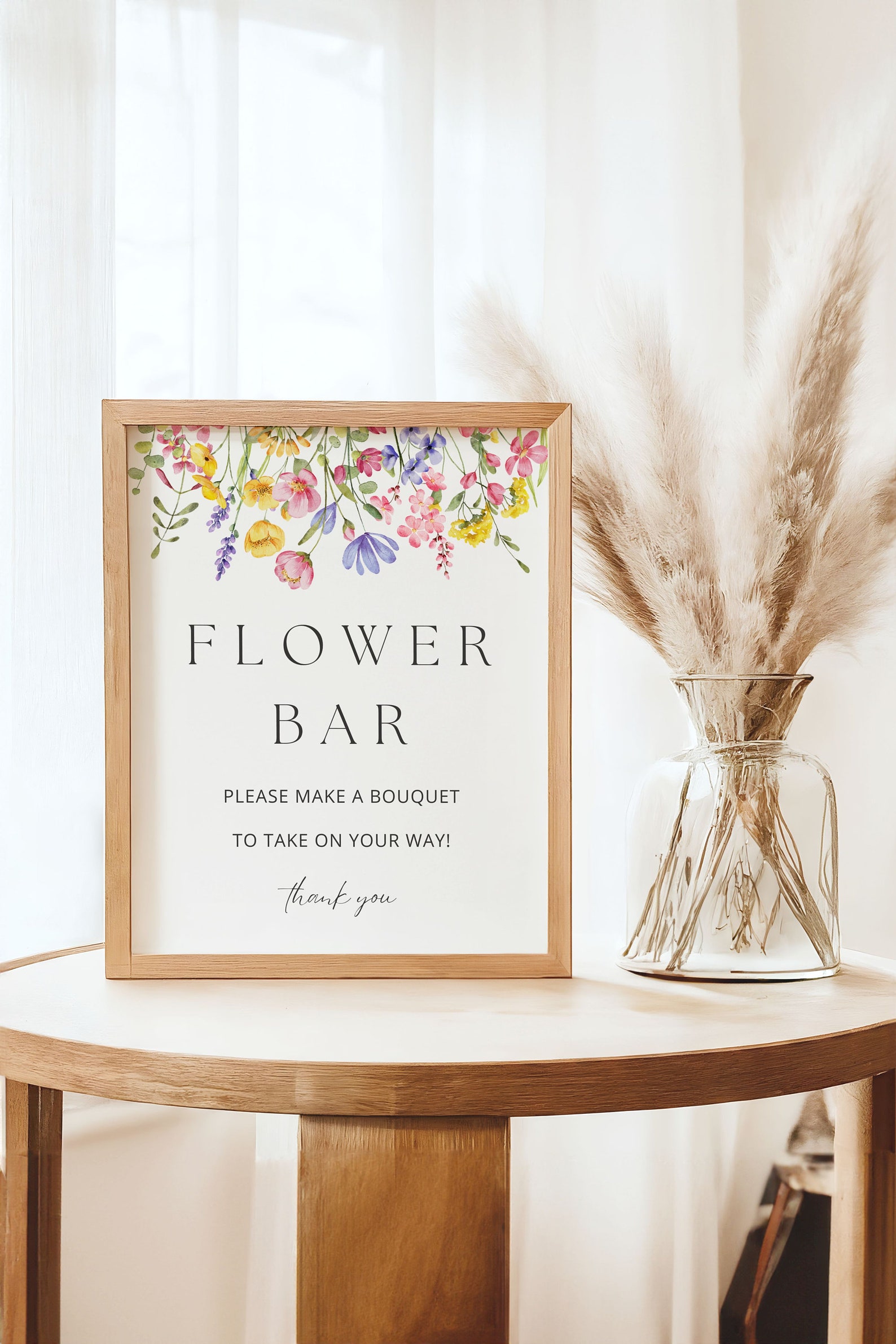 Flower Bar Sign, Editable Baby in Bloom Sign, Printable Baby Shower ...