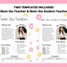 Meet the Teacher Meet the Student Teacher Editable Printable Canva ...