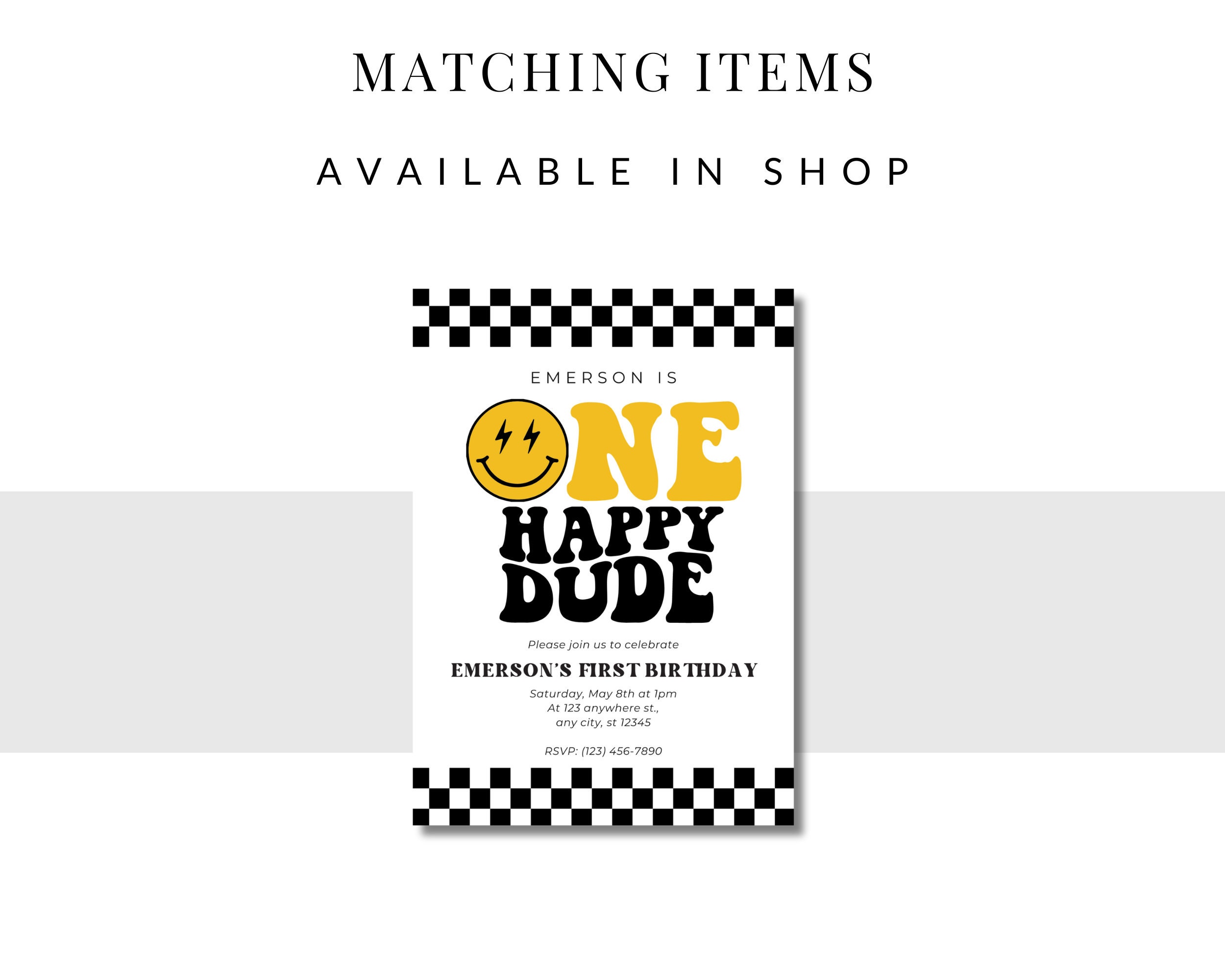 One Happy Dude Cake Topper, First Birthday Cake Topper, Printable One ...