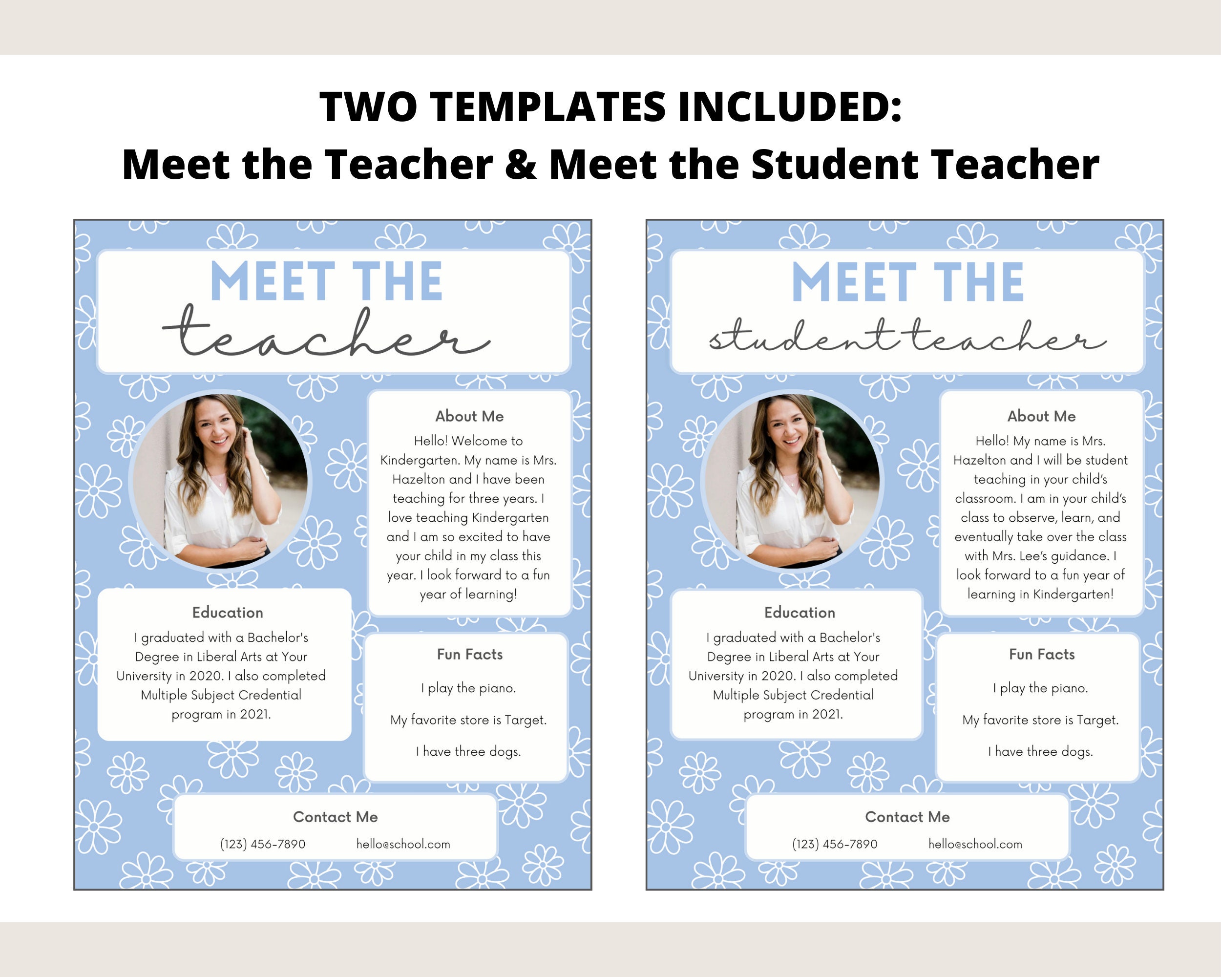 Meet the Teacher Introduction Letter Meet the Student Teacher ...