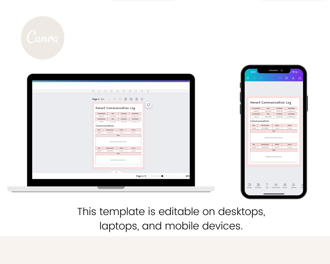 Parent Communication Log, Printable Call Log Teacher, Communication ...