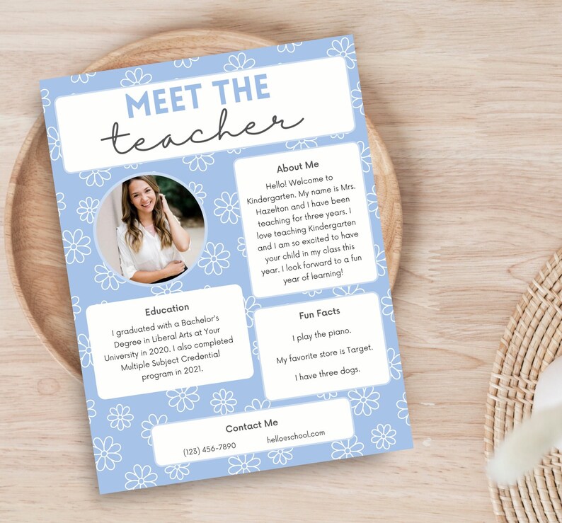 Meet the Teacher Introduction Letter Meet the Student Teacher ...