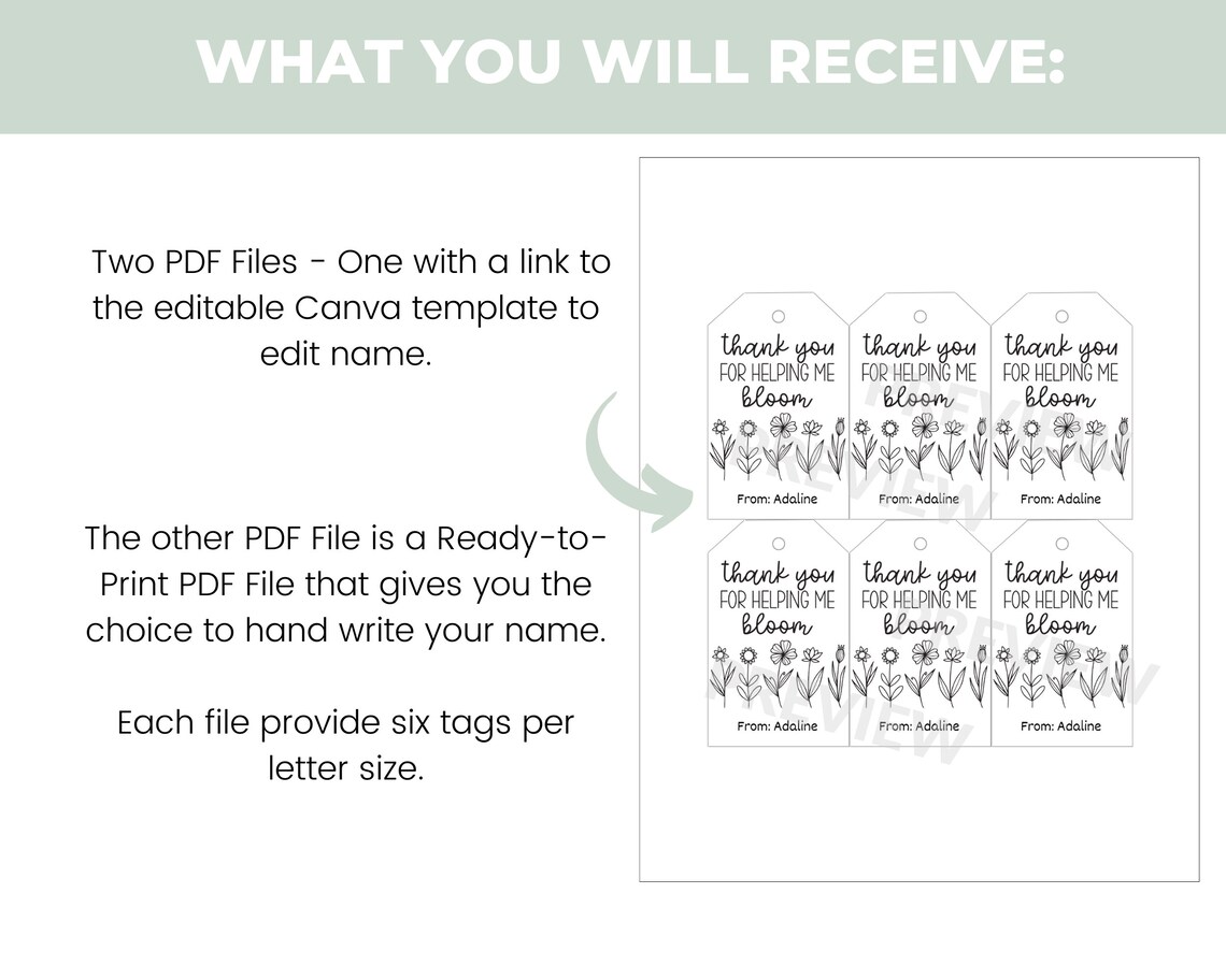 Printable Teacher Appreciation Tags, End of School Year Tag, Teacher ...