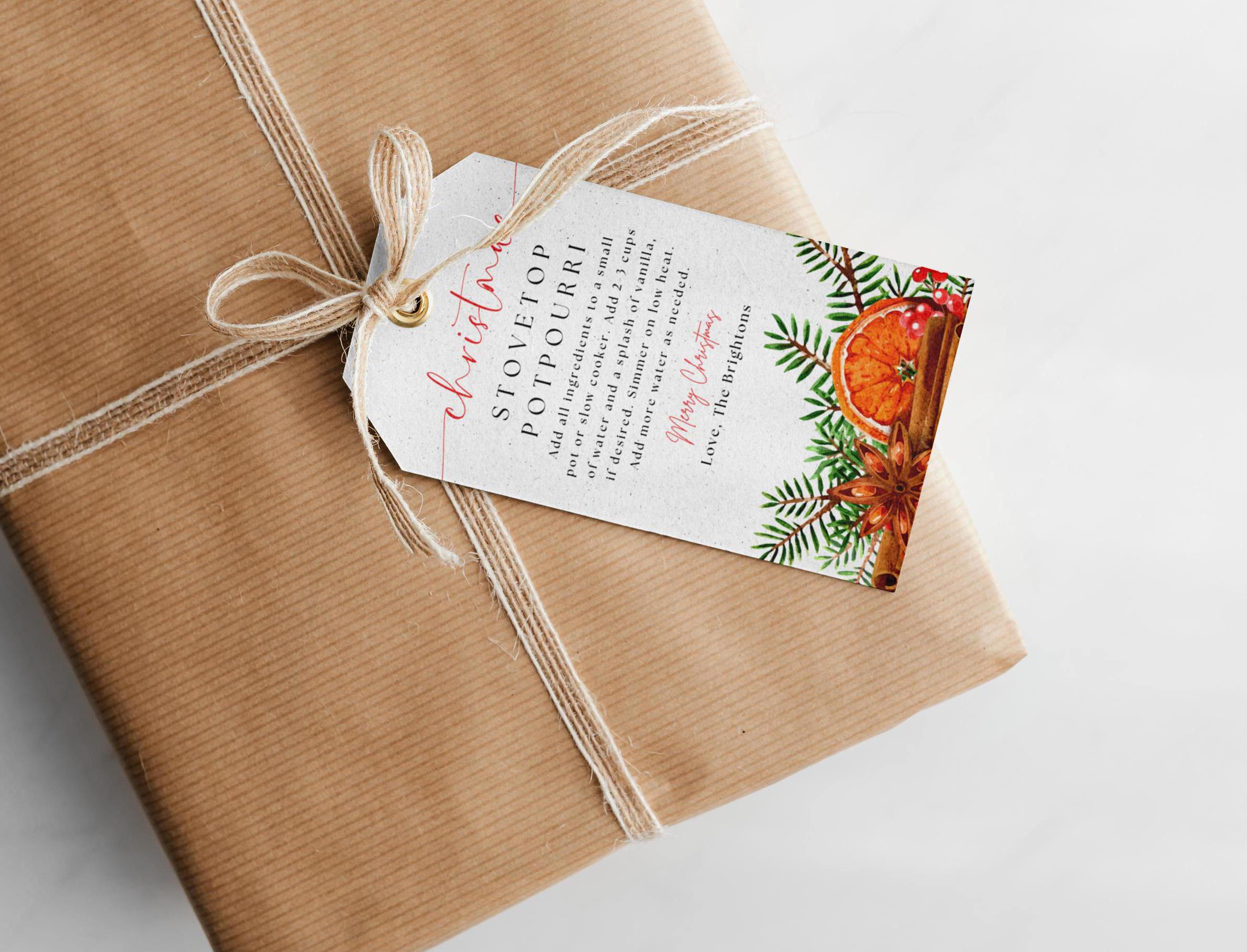 Christmas Potpourri Tags, Editable Christmas Stovetop Potpourri Tag ...