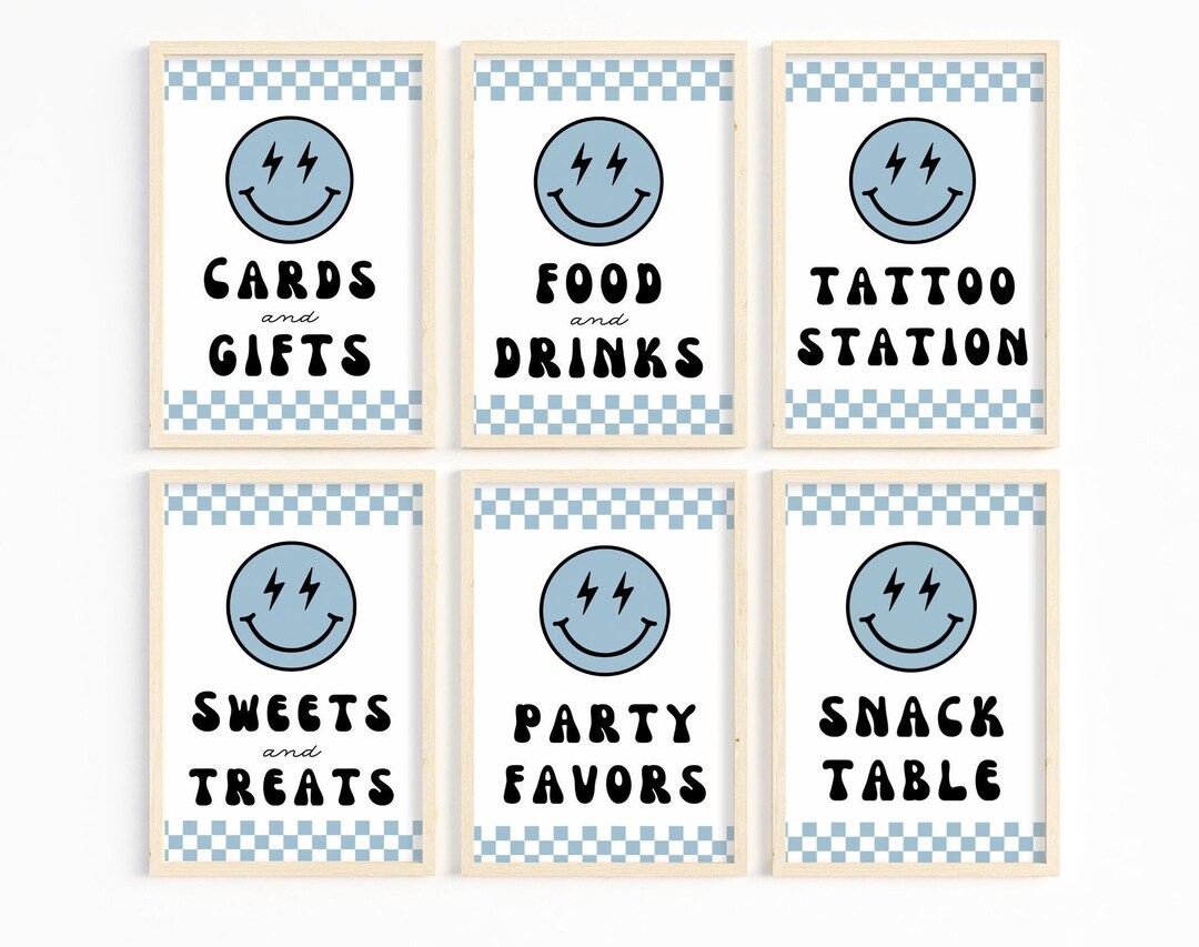 One Happy Dude Birthday Signs, Printable First Birthday Decorations for ...