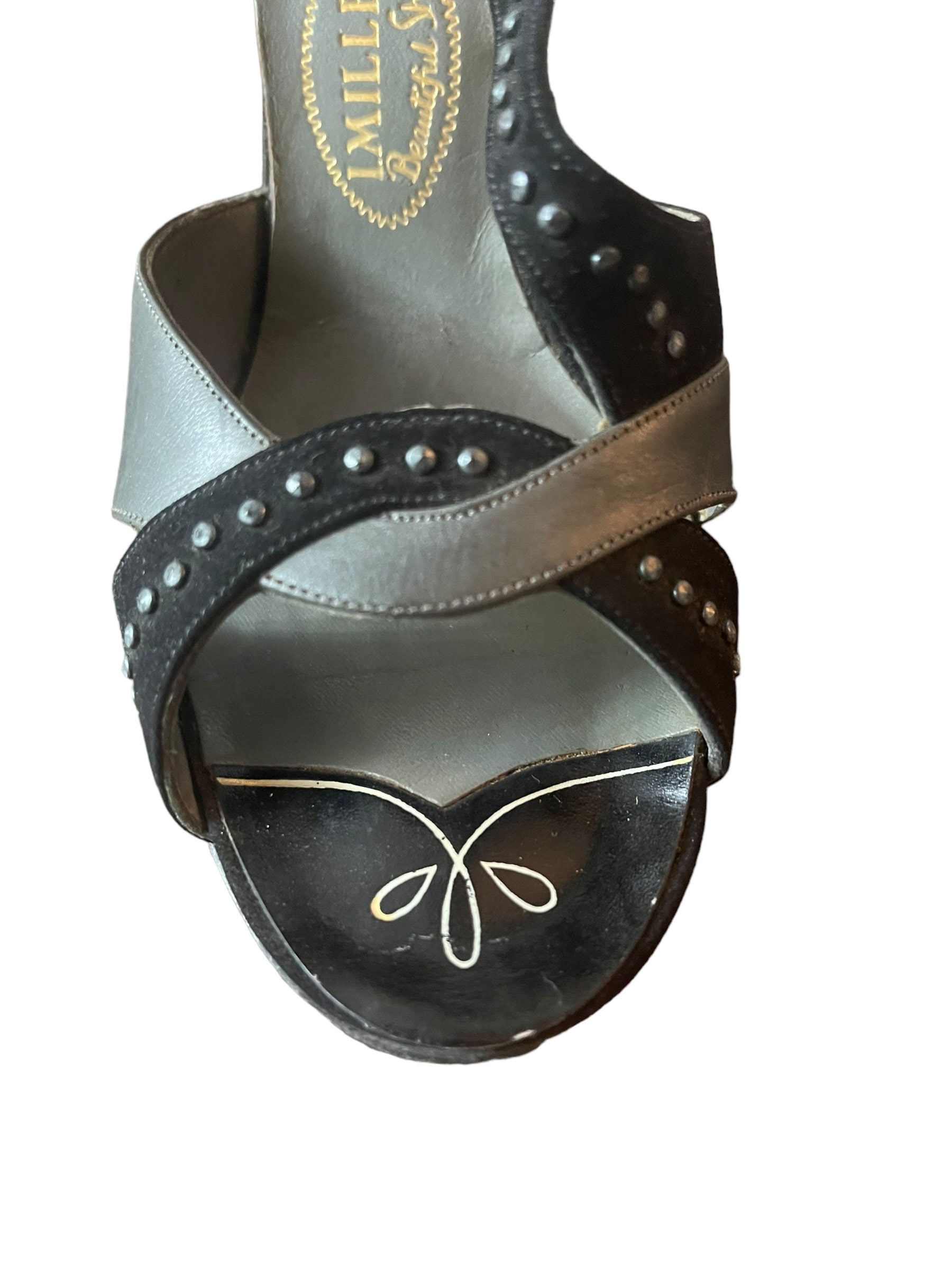 Vintage 1950's Black Slingback Dancing Shoes by i.miller Beautiful ...