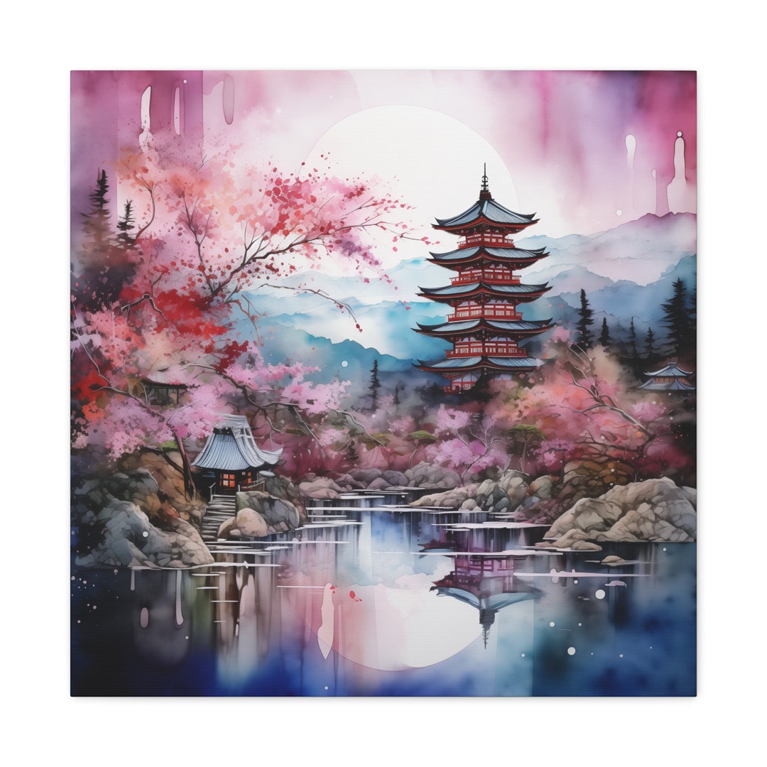 Colourful Japan Canvas Wall Art, Japanese Canvas, Japanese Wall Art ...