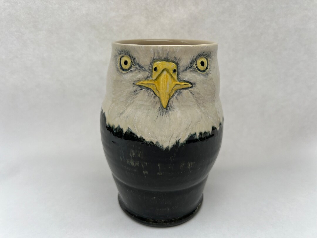 The Bald Eagle Stein Handmade Sculpted Mug Frickenart Cup - Etsy