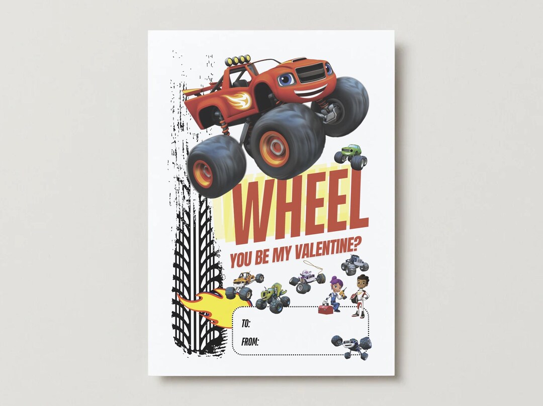 Blaze Inspired Valentine's Day Card - Etsy