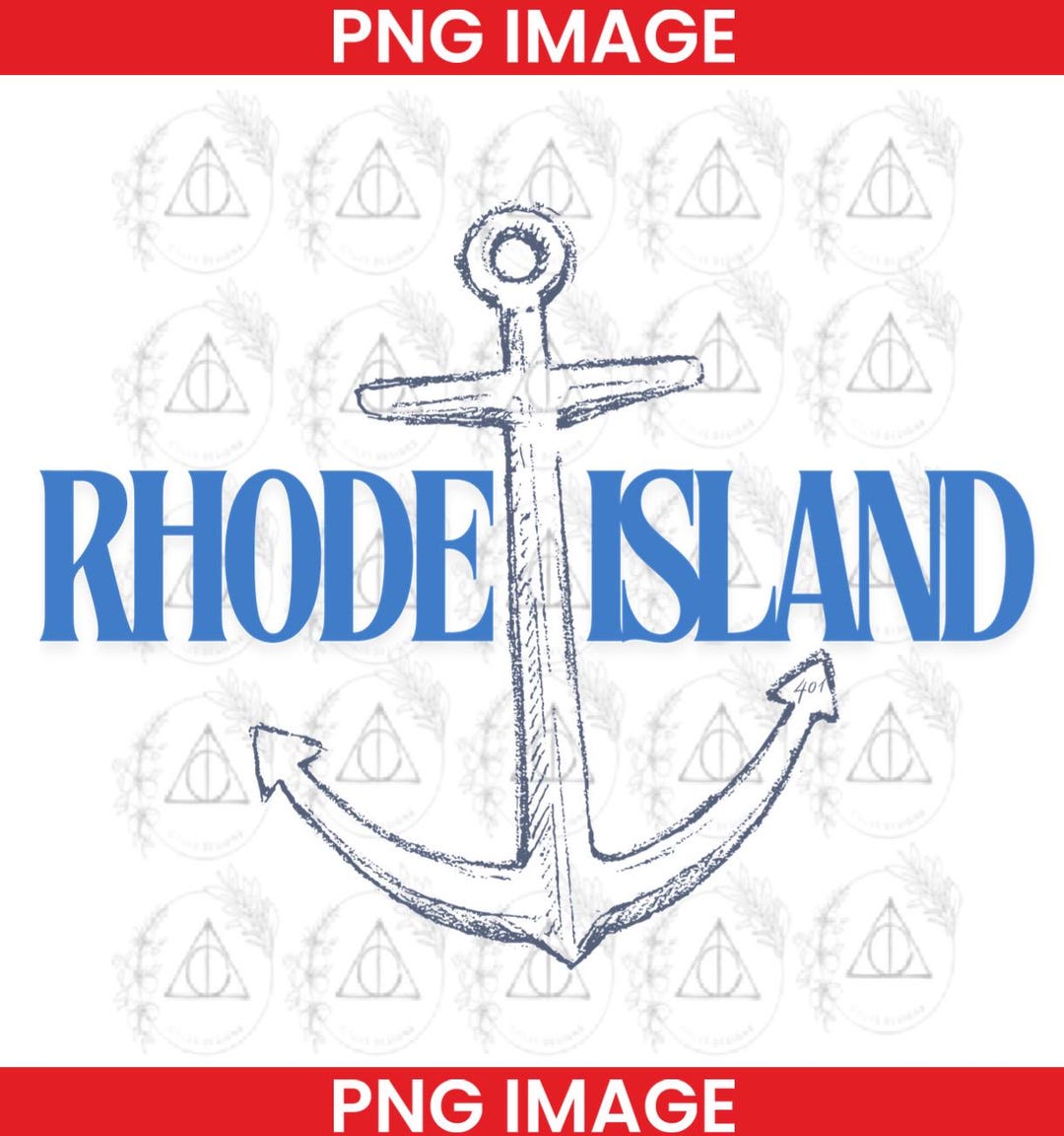 Rhode Island Anchor PNG - Etsy