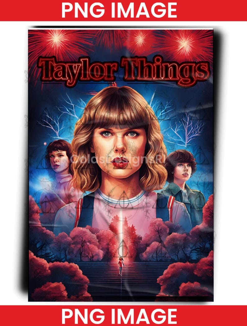 Taylor Swift Stranger Things PNG - Etsy
