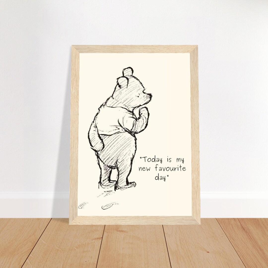 Winnie-the-pooh Wall Art, Digital Print, Bedroom Art, Office Poster ...
