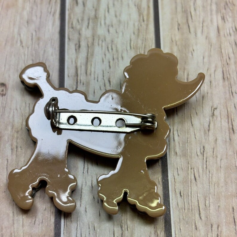 Brooch Black French Poodle Dog , Acrylic Animal Jewellery, Mothers Gift ...