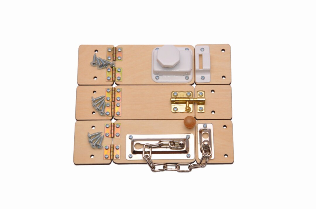 A Set of Eco-doors With Bolts for the Manipulation Board. Montessori ...