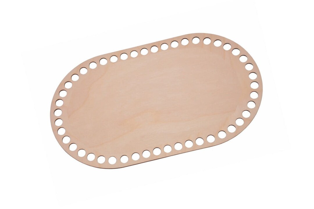 Basket Base Ellipse Shape 28 Cm/ 16 Cm. Plywood Top/bottom for Crochet ...