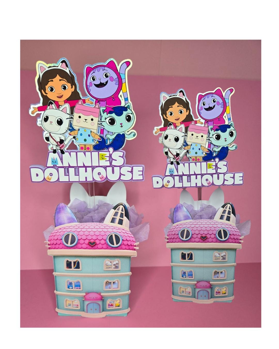 Gabby's Dollhouse Birthday Party Centerpieces Cat Theme Party Gabby's ...