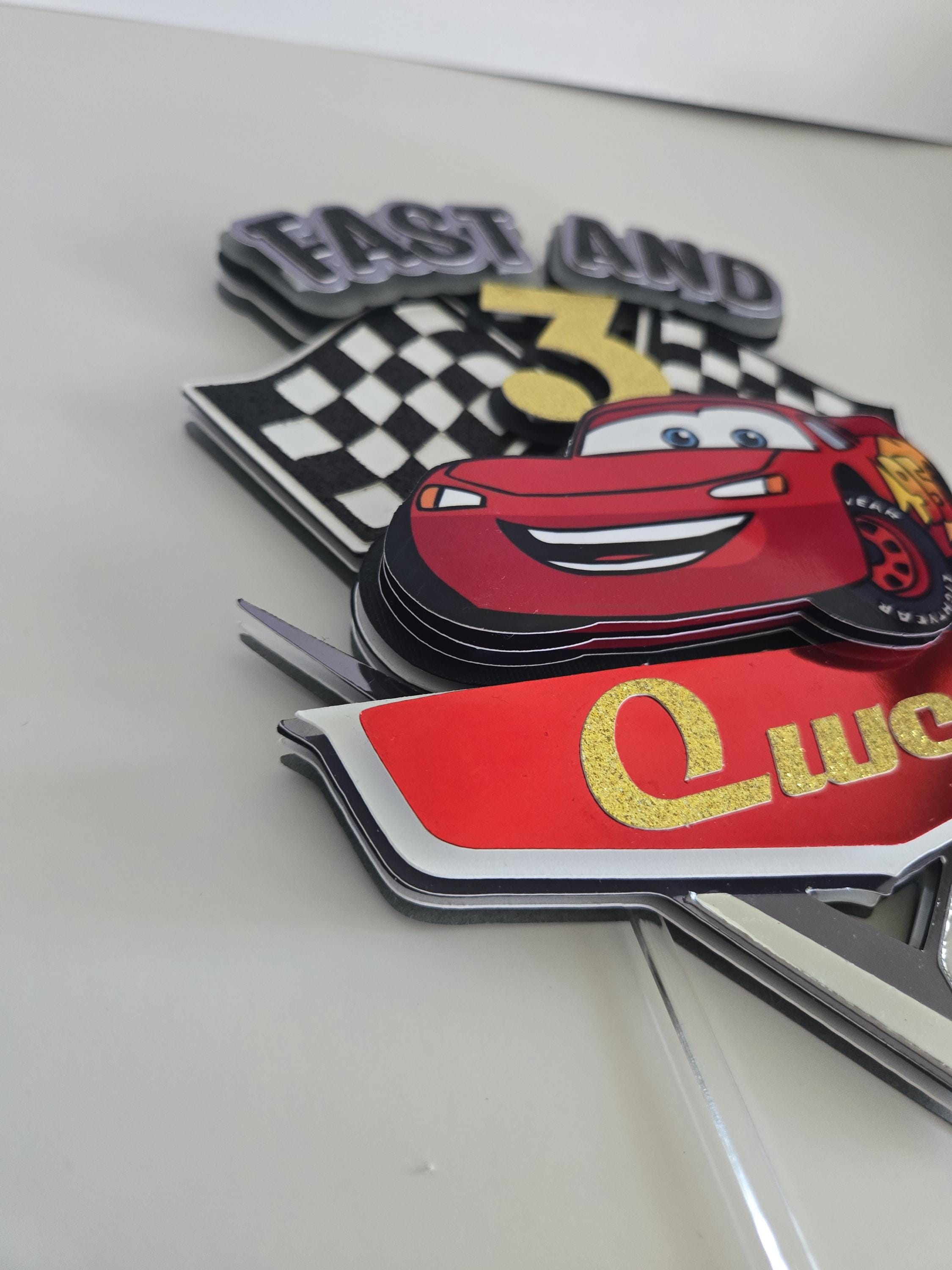 Birthday Cake Topper Cars Theme Birthday Party Car Theme Racing Theme ...
