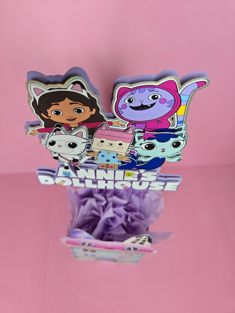 Gabby's Dollhouse Birthday Party Centerpieces Cat Theme Party Gabby's ...