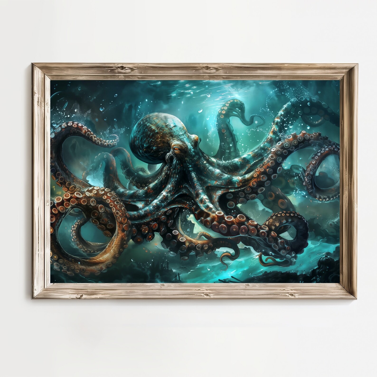 Octopus Printable Wall Art, Sea Creatures Print, Octopus Poster ...
