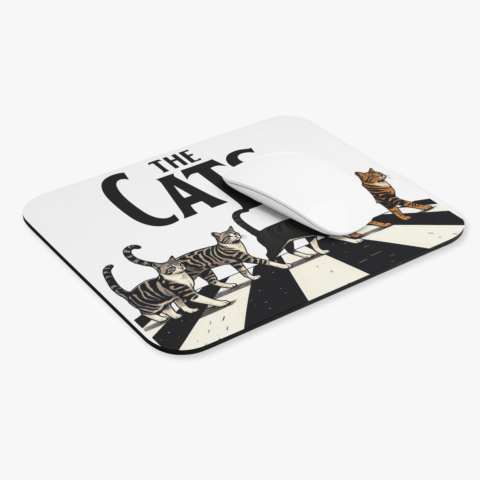 Abbey Road Cats Mouse Pad, Cute Cat Crossing Desk Accessory for Cat ...
