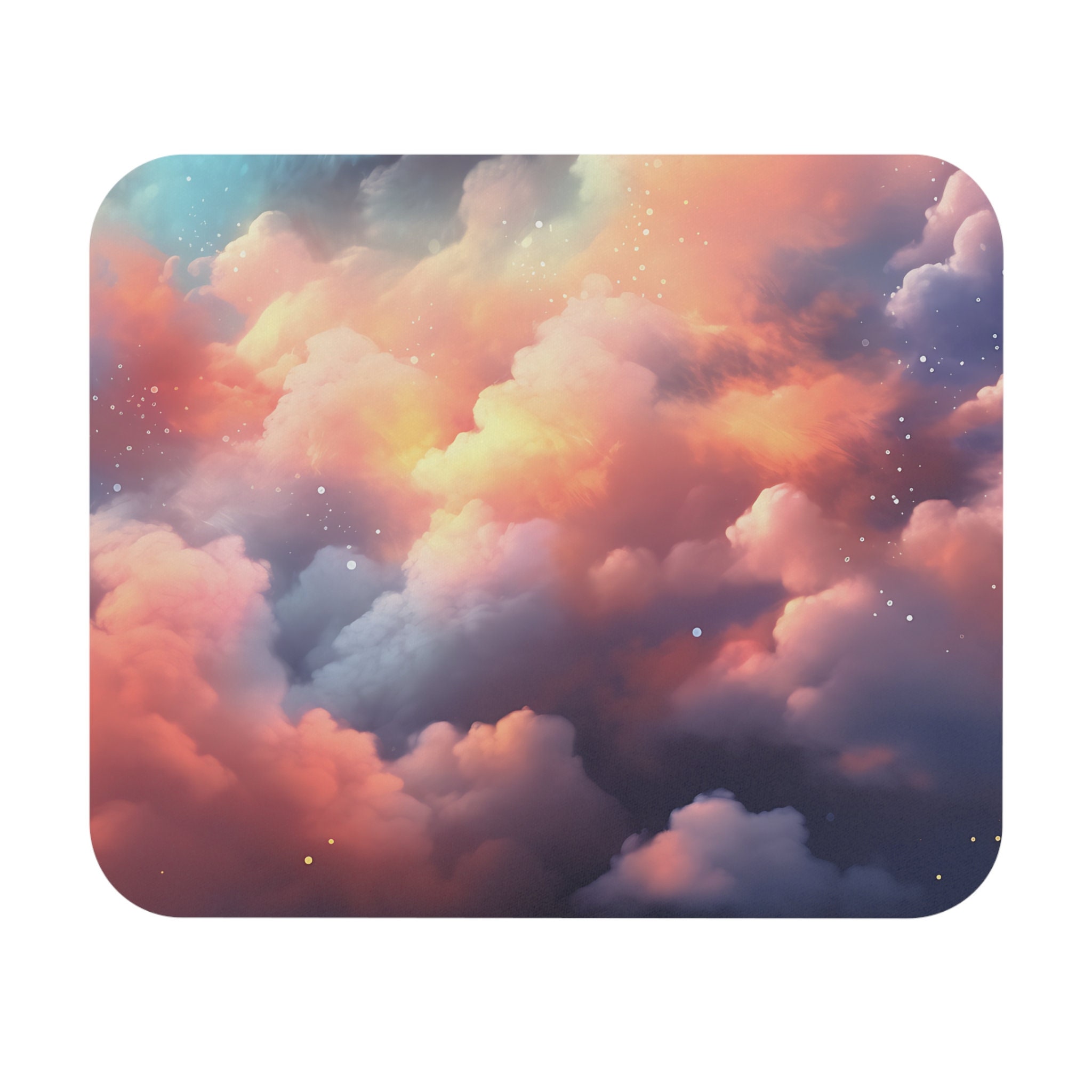Pastel Clouds Mouse Pad, Calming Office Decor, Artistic Design, Desk ...