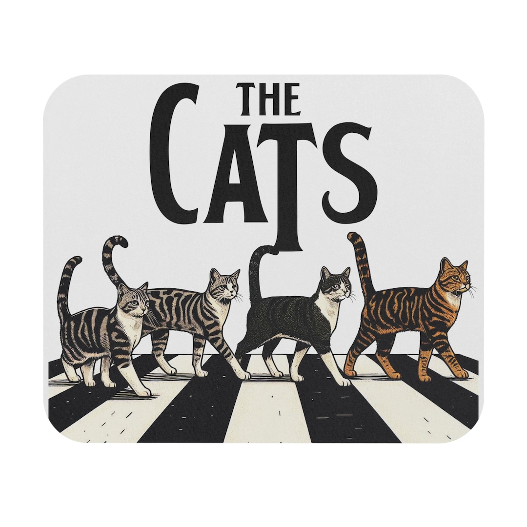 Abbey Road Cats Mouse Pad, Cute Cat Crossing Desk Accessory for Cat ...