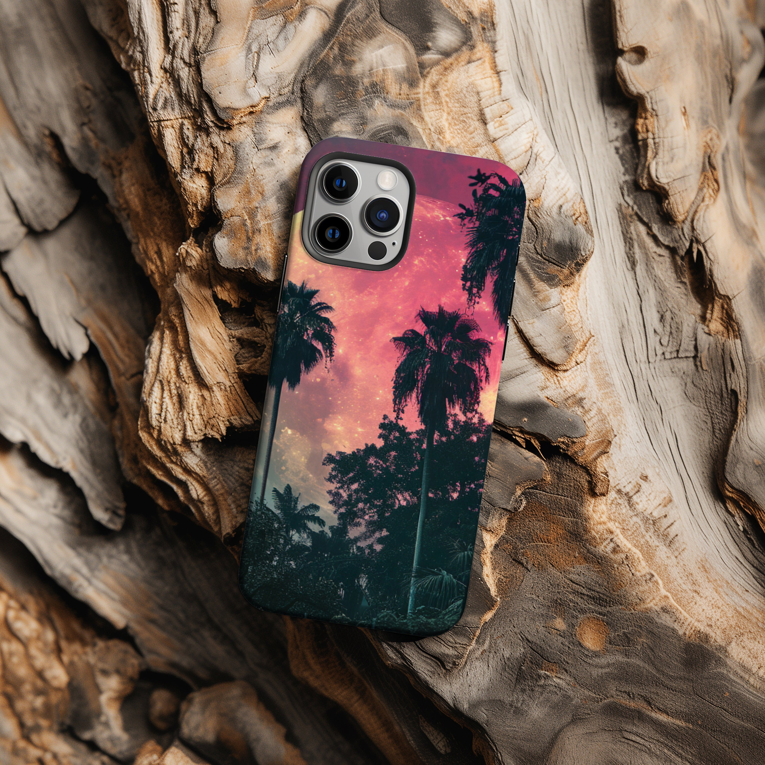 Retro Palm Trees Phone Case, Tropical Beach Phone Case, Iphone, Pixel ...