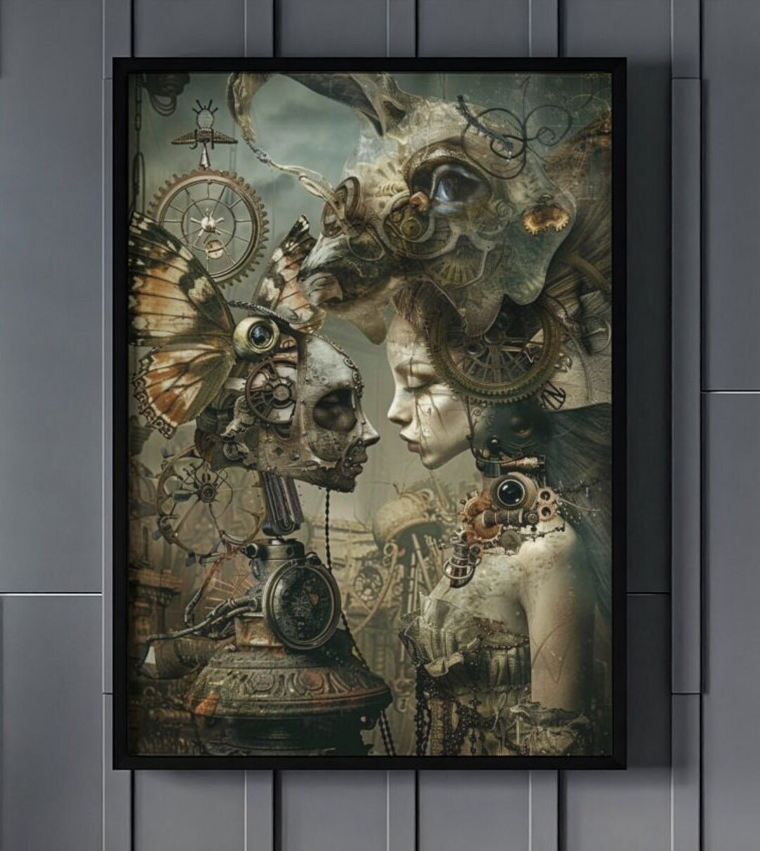 Steampunk Fantasy Art Print, Steampunk Poster, Dark Art, Sci-fi Art ...