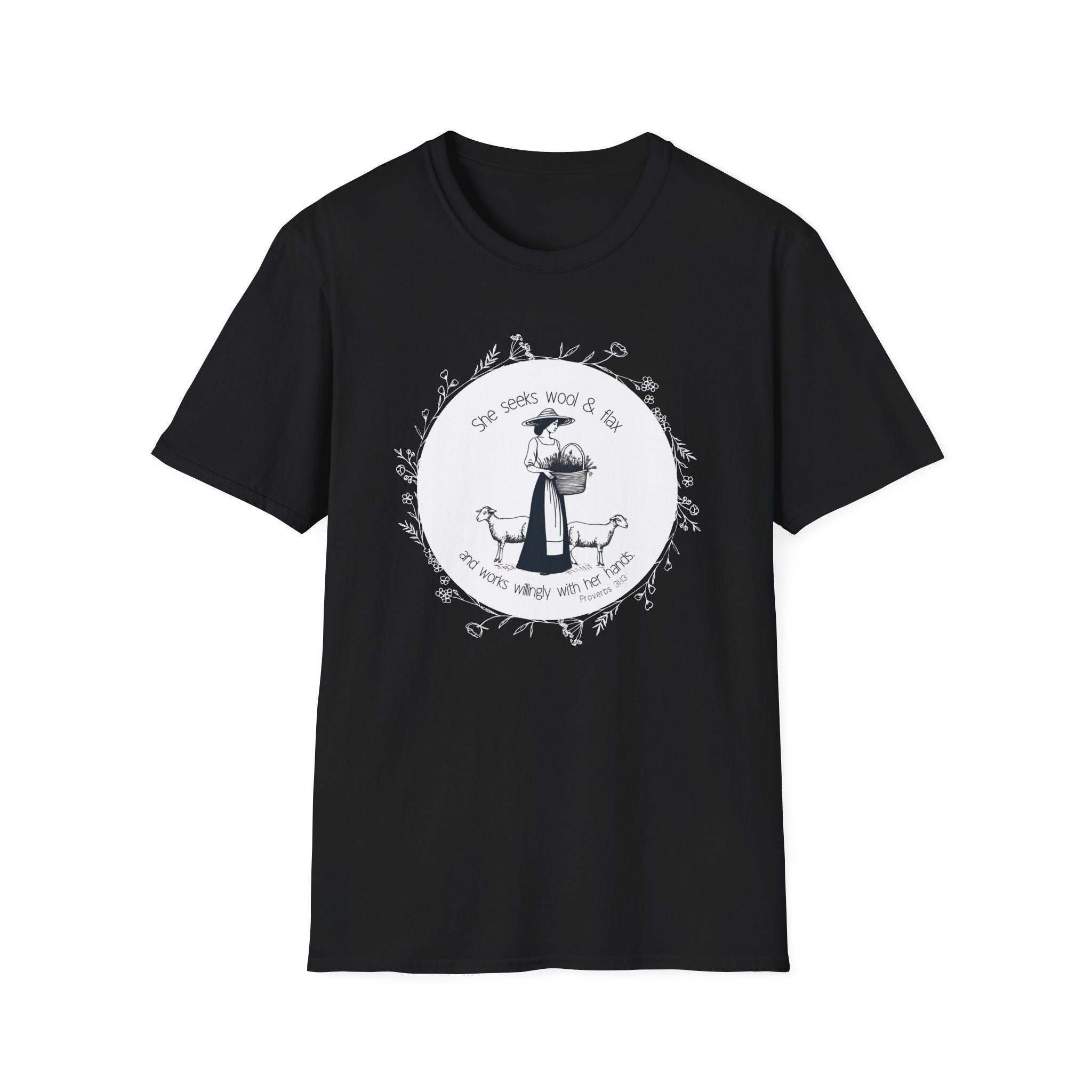 She Seeks Wool and Flax - Proverbs 31:13 - Cotton Shirt for Women With ...
