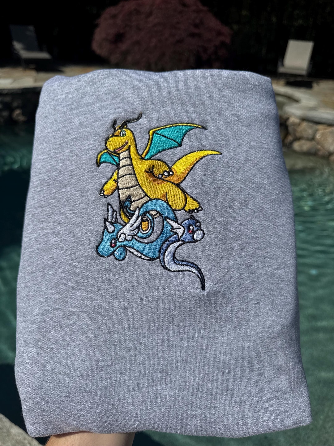 Pokemon Embroidered Clothes, Dragonite Design, Pokemon Outfit ...