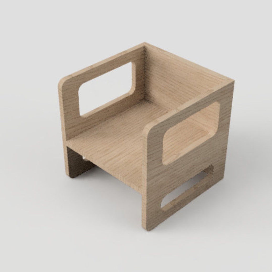 Montessori Cube Chair, Children's Table, Plywood Cube Chair, Wood Kids ...