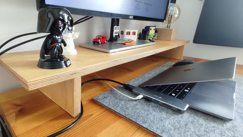 Monitor Stand Wood Plywood Minimal Design Japan Design 80x23x11 or ...