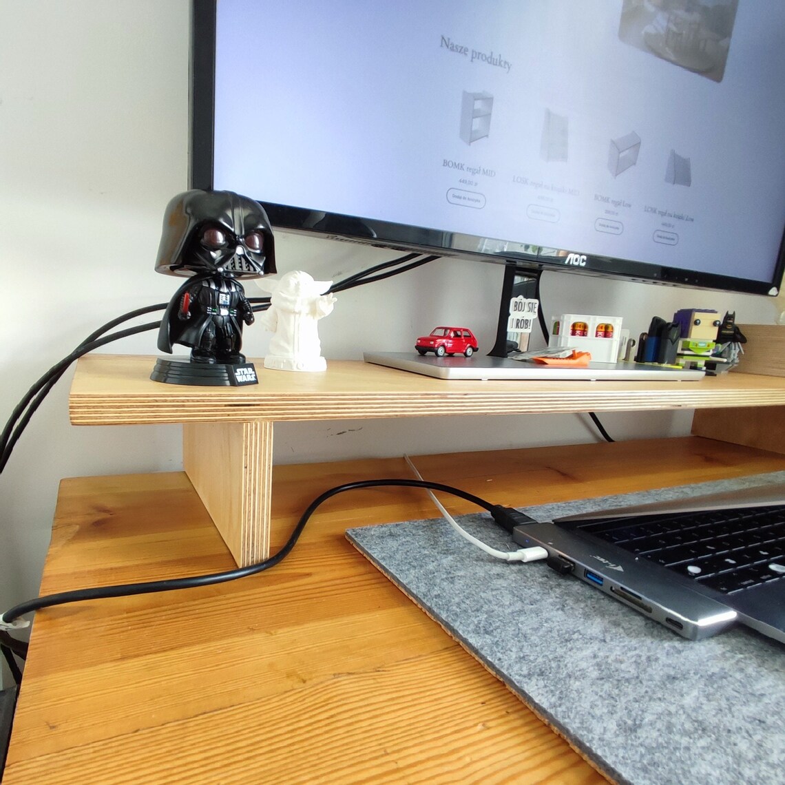 Monitor Stand Wood Plywood Minimal Design Japan Design 80x23x11 or ...