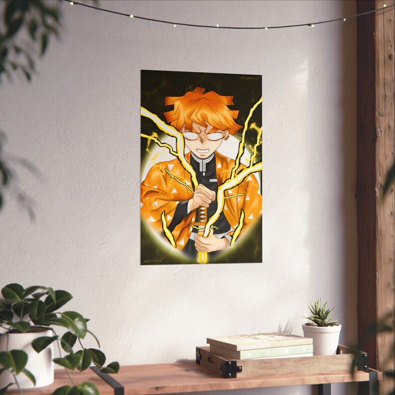 Zenitsu Agatsuma Fine Art Poster - Etsy