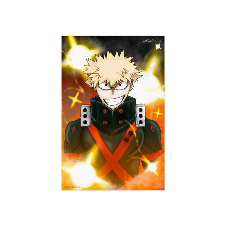 Katsuki Bakugo Fine Art Poster - Etsy