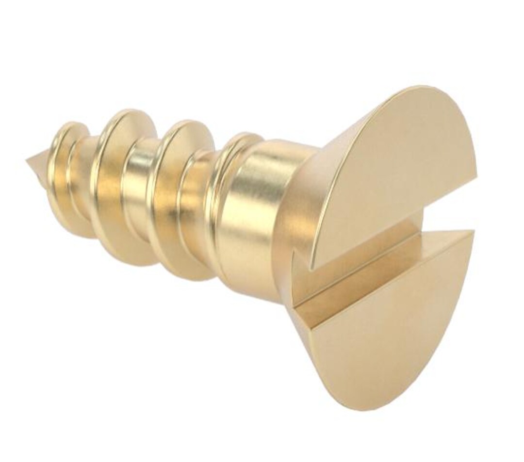 Mini Brass Wood Screws, #2 X .25", Flat Head, Slot-drive - Etsy