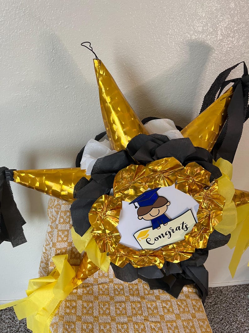 Personalized Star Graduation Pinata – Yellow, Blue, Green, or Red ...