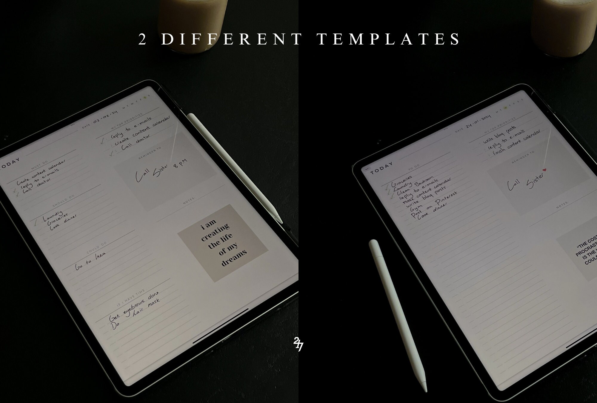 Daily to Do List Planner | Elegant Design Digital Planner by 247 - Etsy