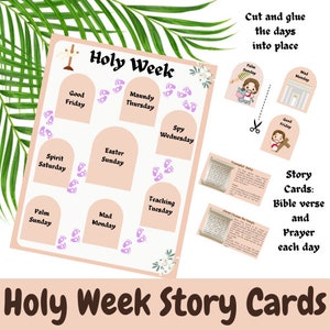 Printable Easter Story Cards, Holy Week Countdown Calendar, Walk With ...