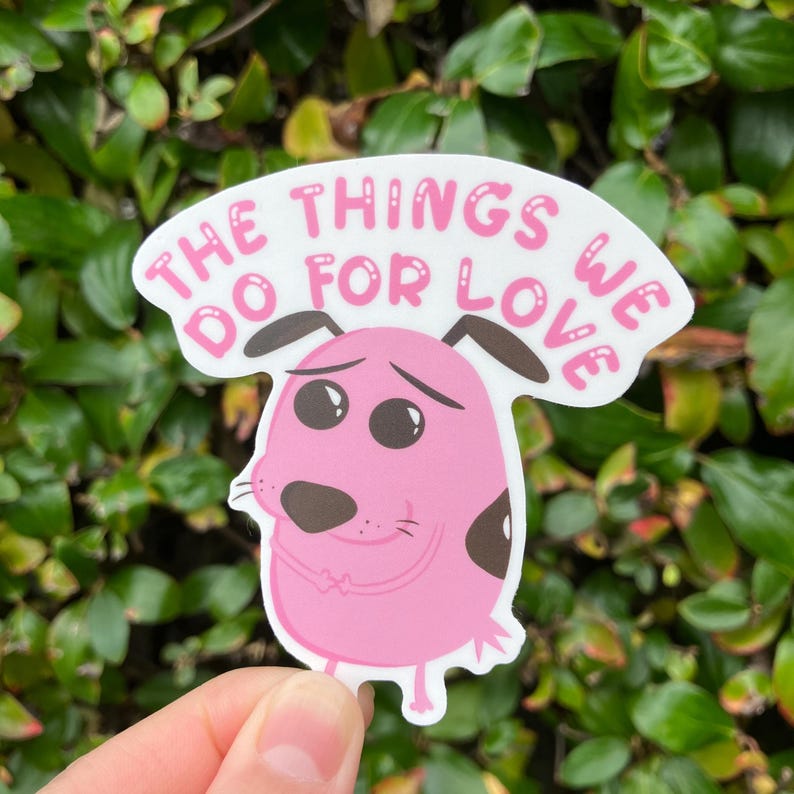 Courage the Cowardly Dog Sticker - Etsy