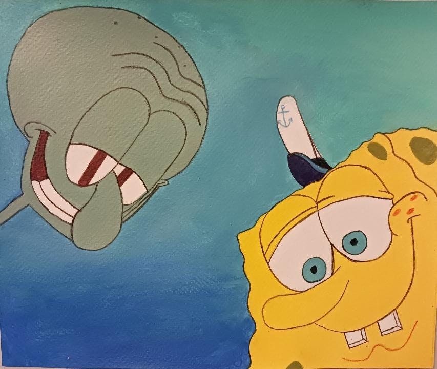 Spongebob and Squidward Meme - Etsy