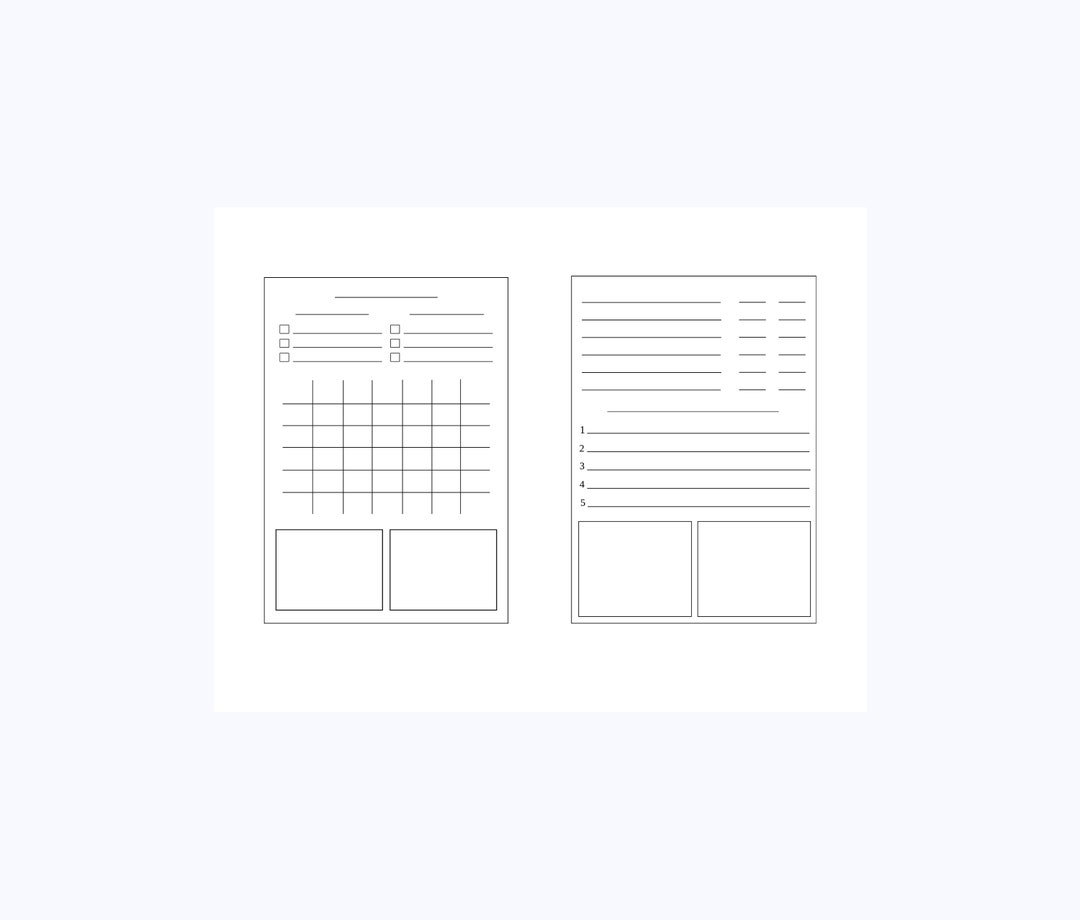 Printable Planner A6 Mini Monthly Grid on 8.5inx11in Fill in the Blank ...