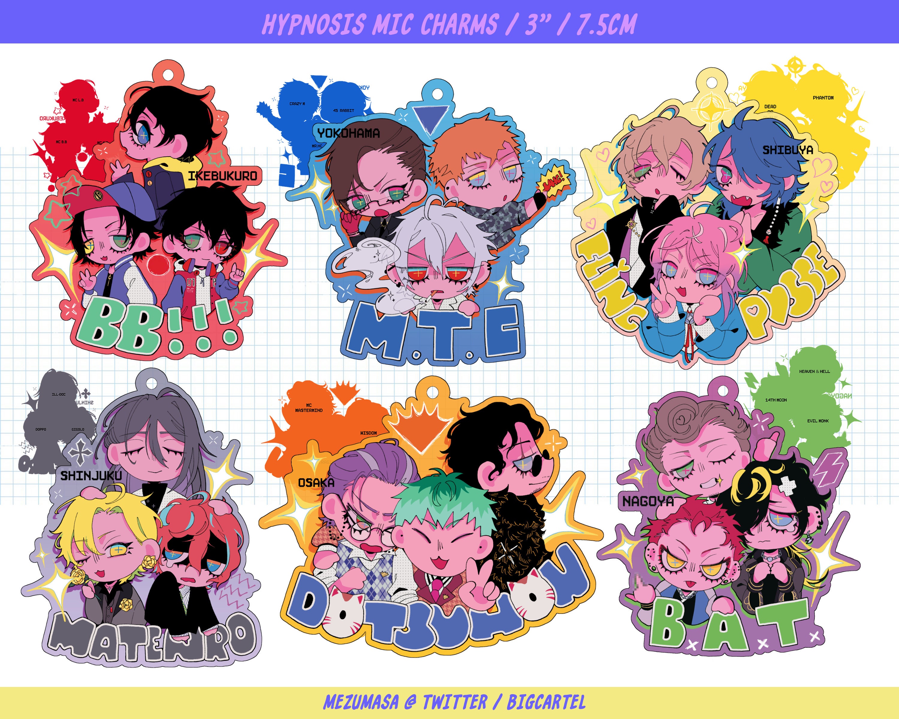 Hypnosis Mic Charms | Acrylic Charms - Etsy