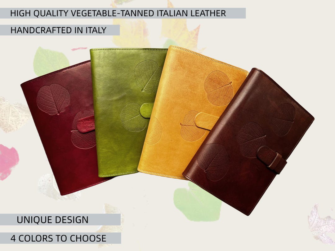 Refillable A5 Italian Leather Journal: Handmade Lined Notebook - Etsy