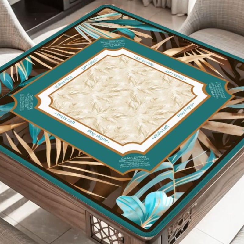 Teal Mahjong Mat - Etsy